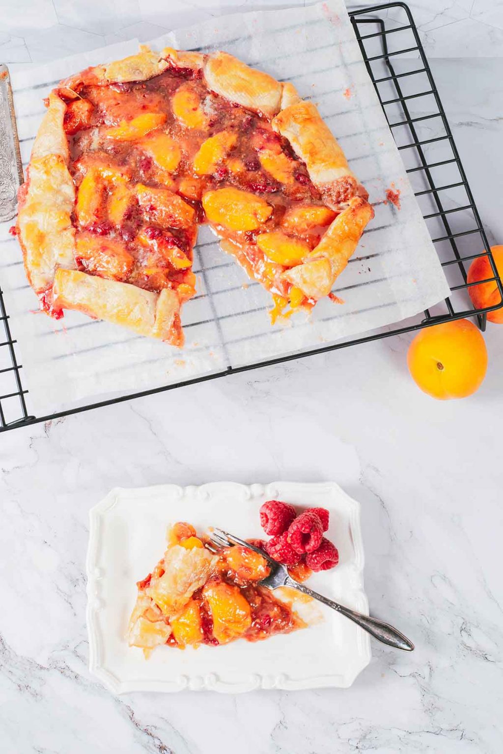 Peach Raspberry Crostata Recipe - Flash in the Pans