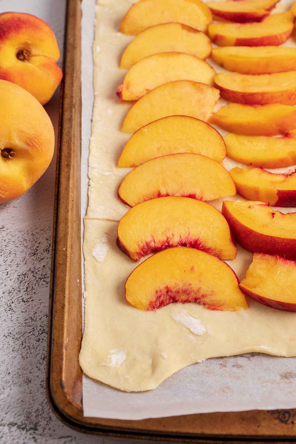 Puff Pastry Peach Tart - Flash in the Pans